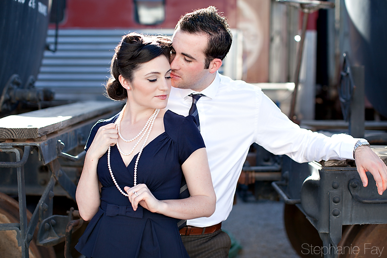 Vintage Train Shoot : Shanley + Stephen - Scottsdale, Orange County ...